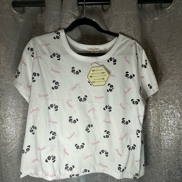 Tops | Panda Croptop Shirt | Poshmark